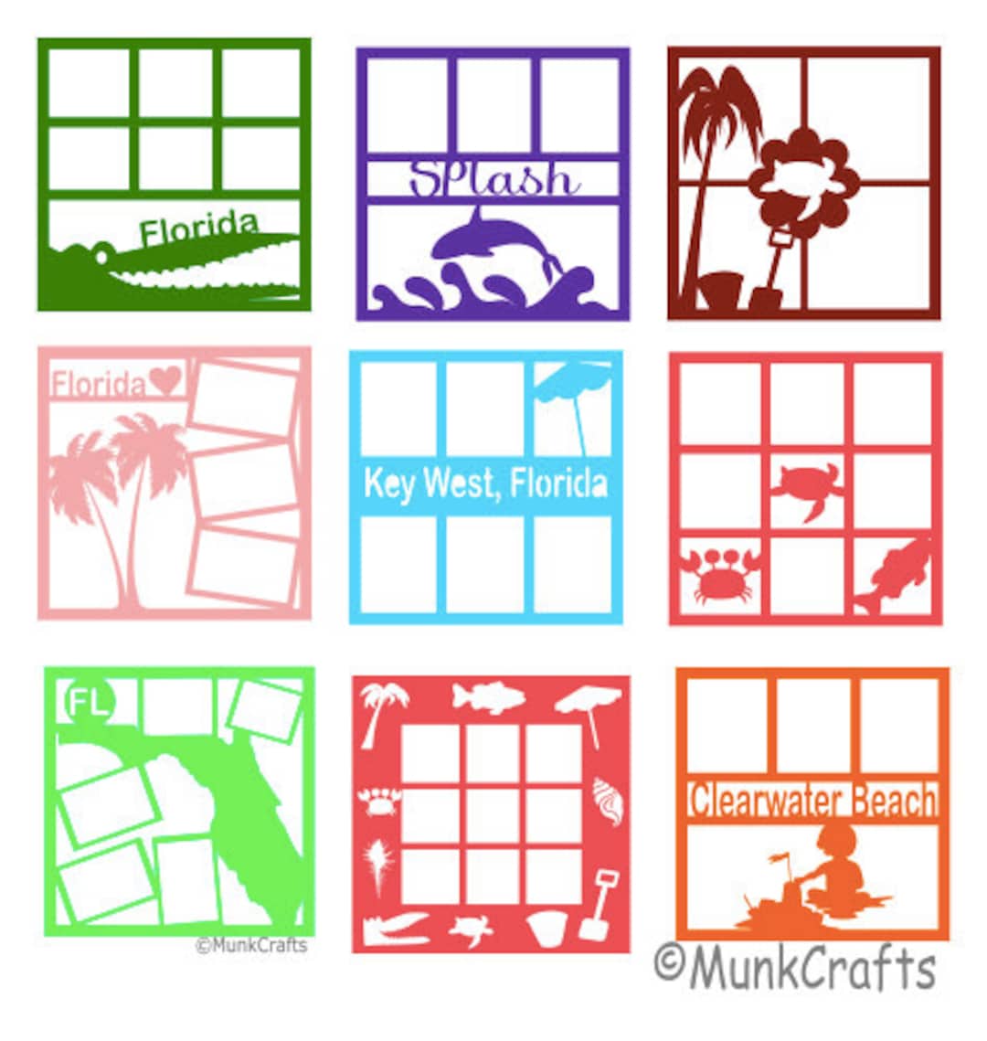 Florida Scrapbook Overlay/florida Layout Svg/scrapbook SVG Digital File ...