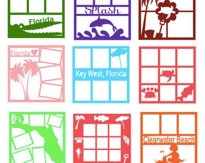 Florida Scrapbook Overlay/florida Layout Svg/scrapbook SVG | Etsy