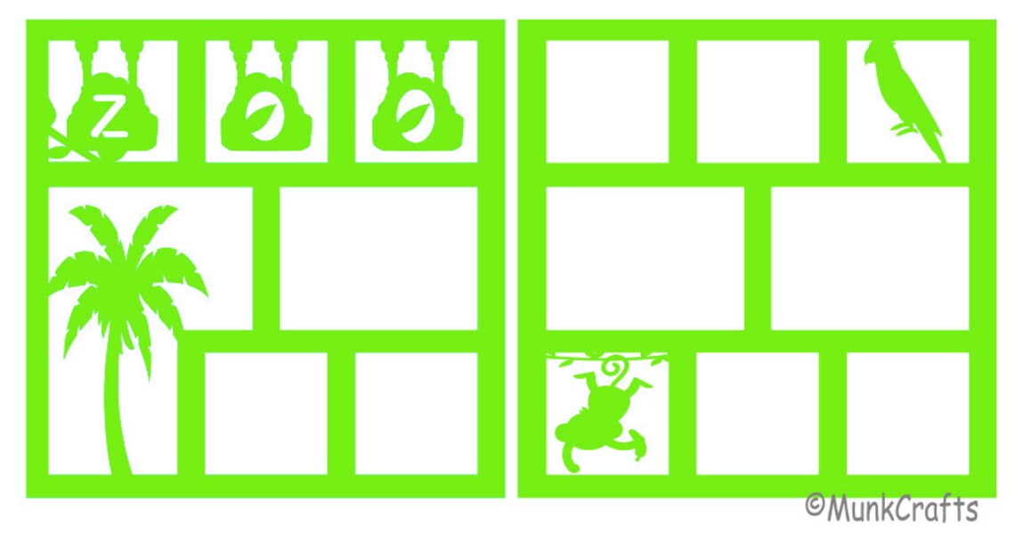Zoo Layout Svg/zoo Scrapbook Overlay SVG File/scrapbook Layout Svg/zoo ...