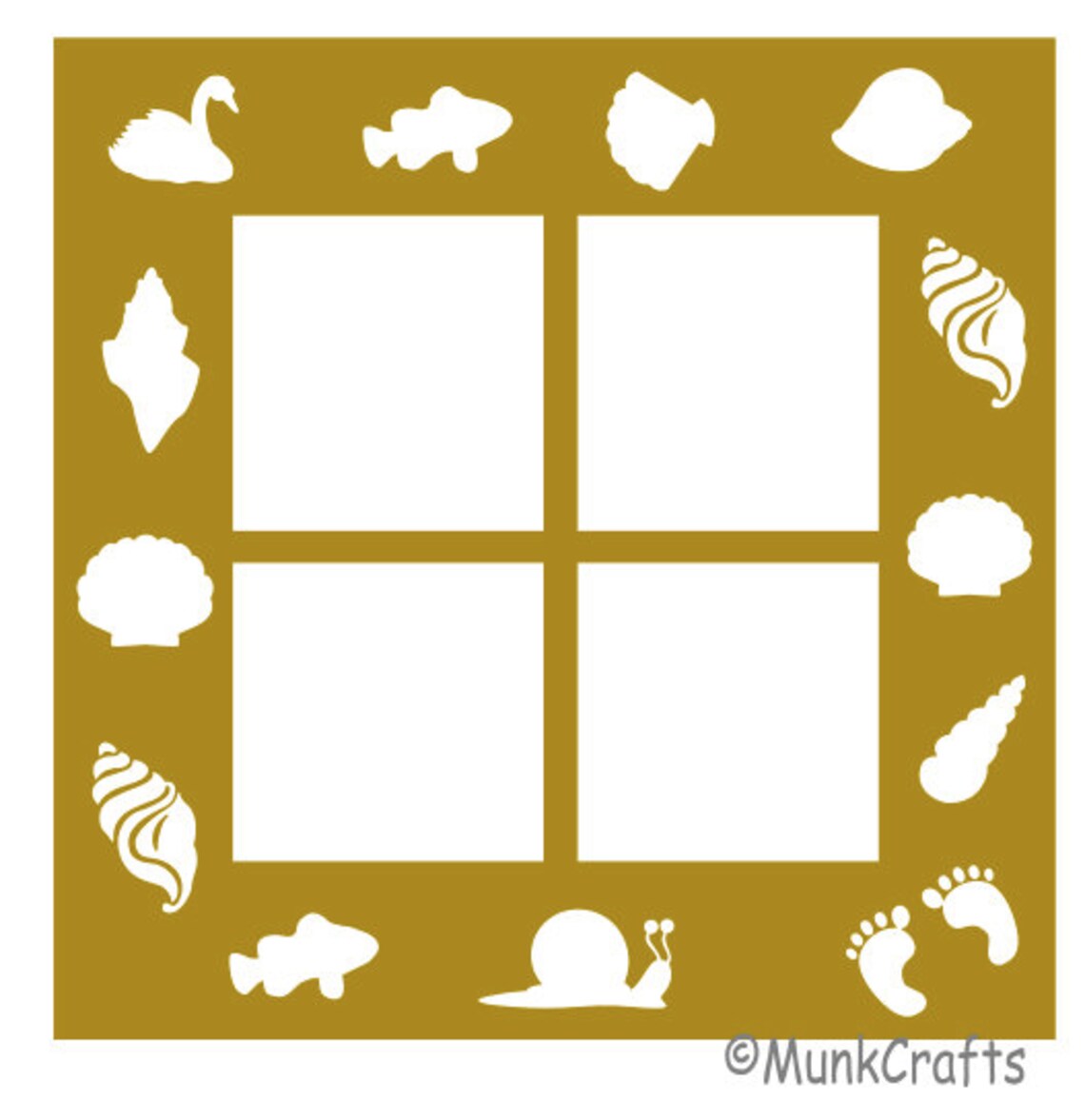 Beach Layout Svg/beach Scrapbook Overlay SVG File/beach - Etsy