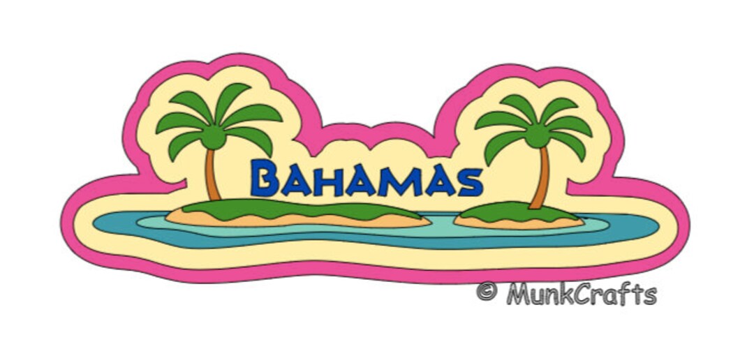 Bahamas Scrapbook Title Svg/bahamas Layout Svg/svg Digital File for ...