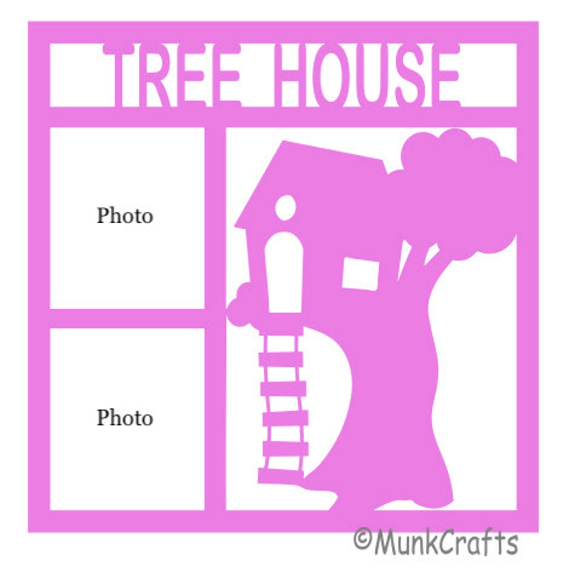 Tree House/tree House Overlay Svg/play/kids Themed Scrapbook Overlay ...