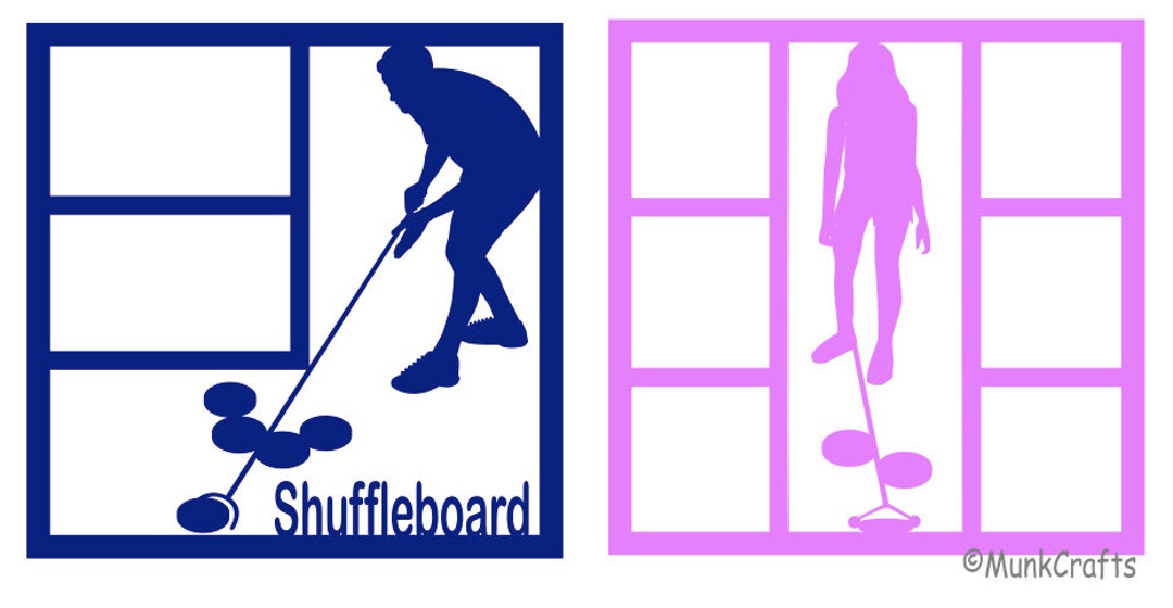 Shuffleboard Scrapbook Overlay SVG Files for Cricut for Family ...