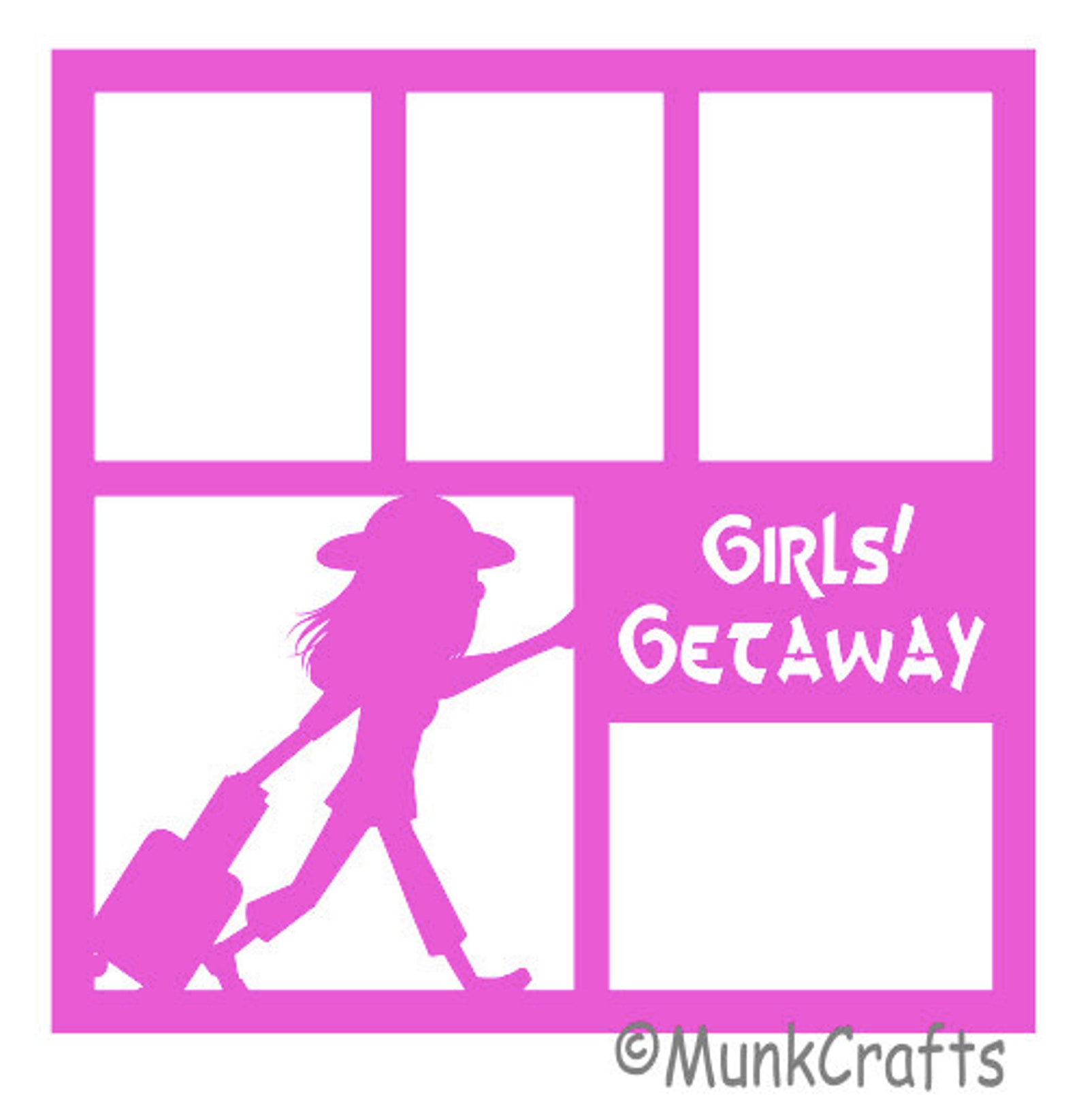 Girls Layout Svg/girls Scrapbook Overlay SVG Files/girls Scrapbook ...