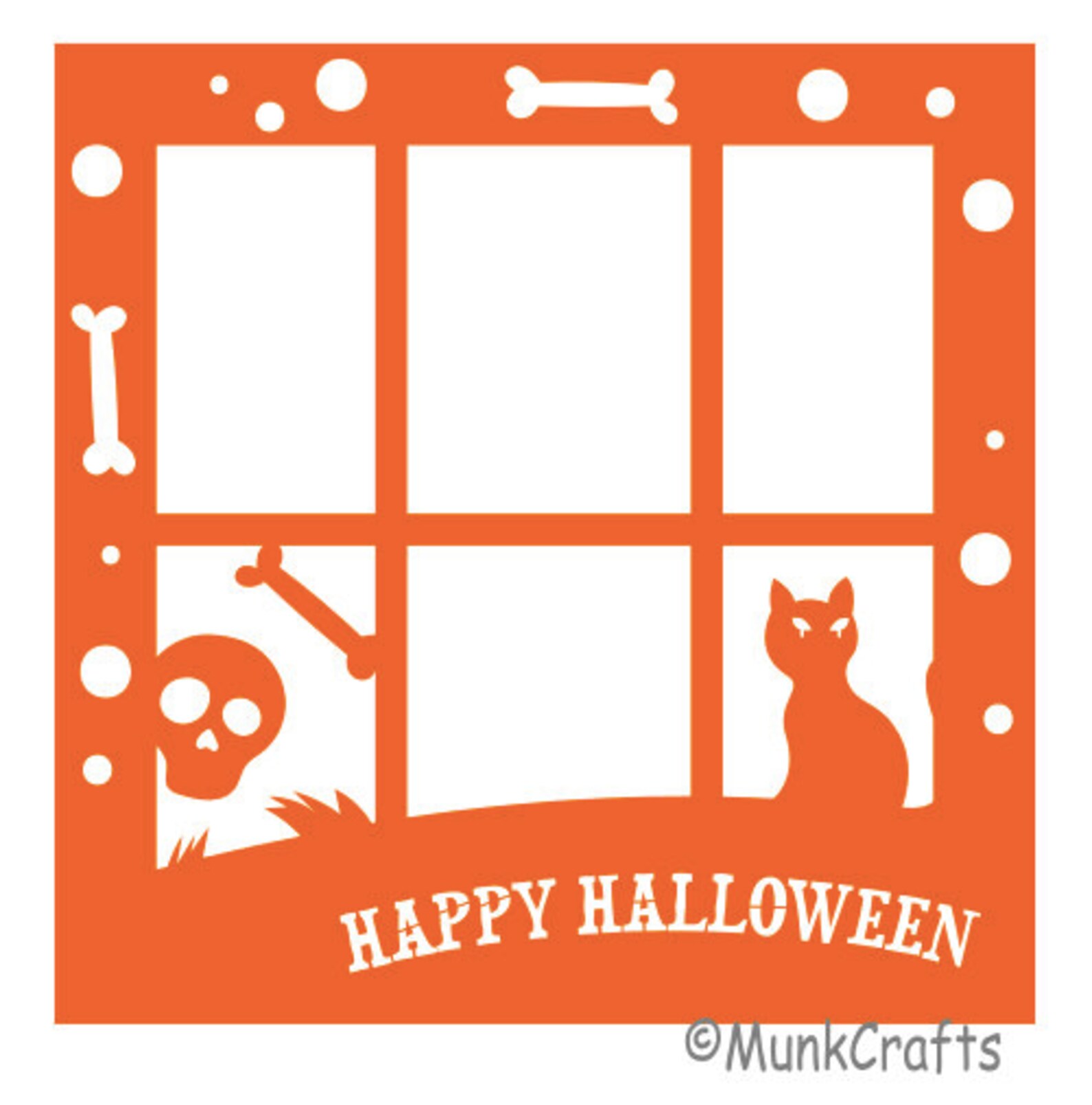 Halloween Layout Svg/halloween Scrapbook Overlay Svg Files/halloween ...