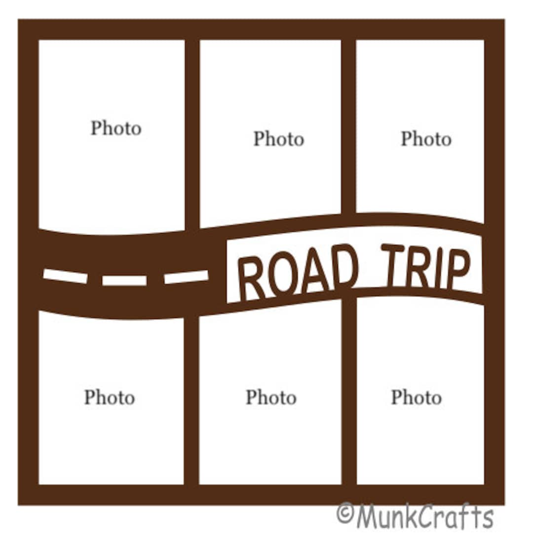 Road Trip Scrapbook Overlay Svg/road Trip Layout/svg Digital File for ...