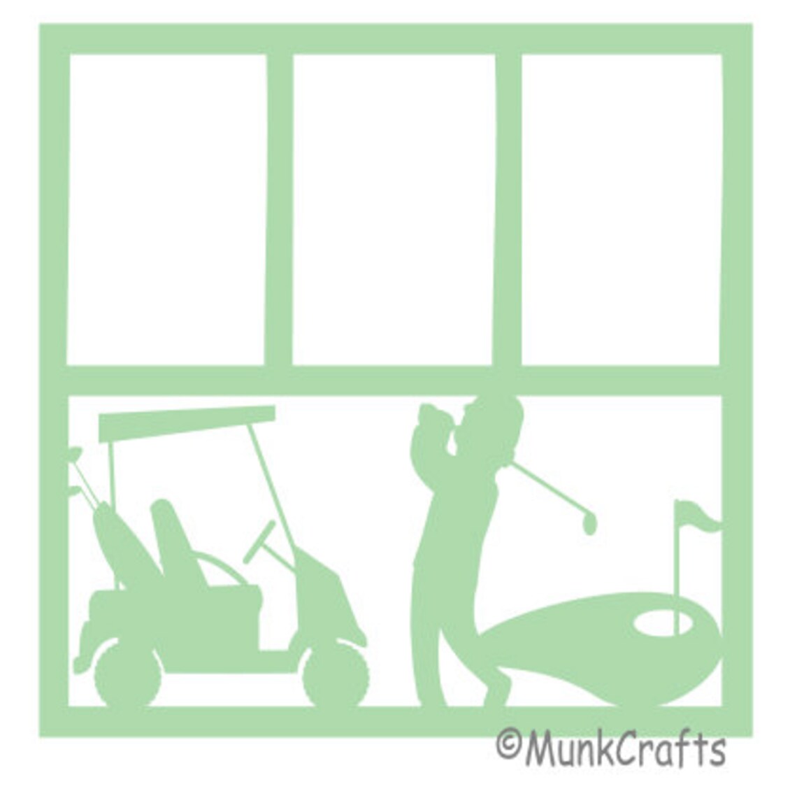 Golf Scrapbook Overlay SVG Digital File for Cricut - Etsy