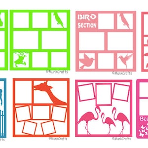 Zoo Layout Svg/zoo Scrapbook Overlay SVG File/scrapbook Layout Svg/zoo ...