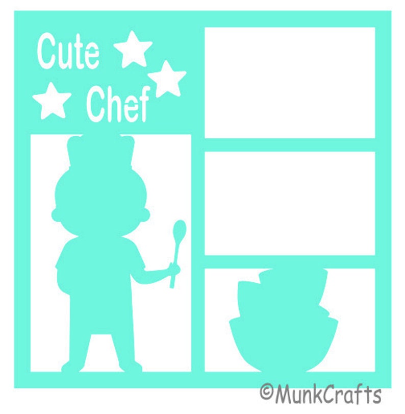 Cooking/baking/kitchen/baked With Love/chef Themed Scrapbook Overlay ...