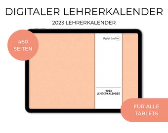 Cute Digital Calendar / Orange Digital Calendar / iPad Calendar 2023 ...