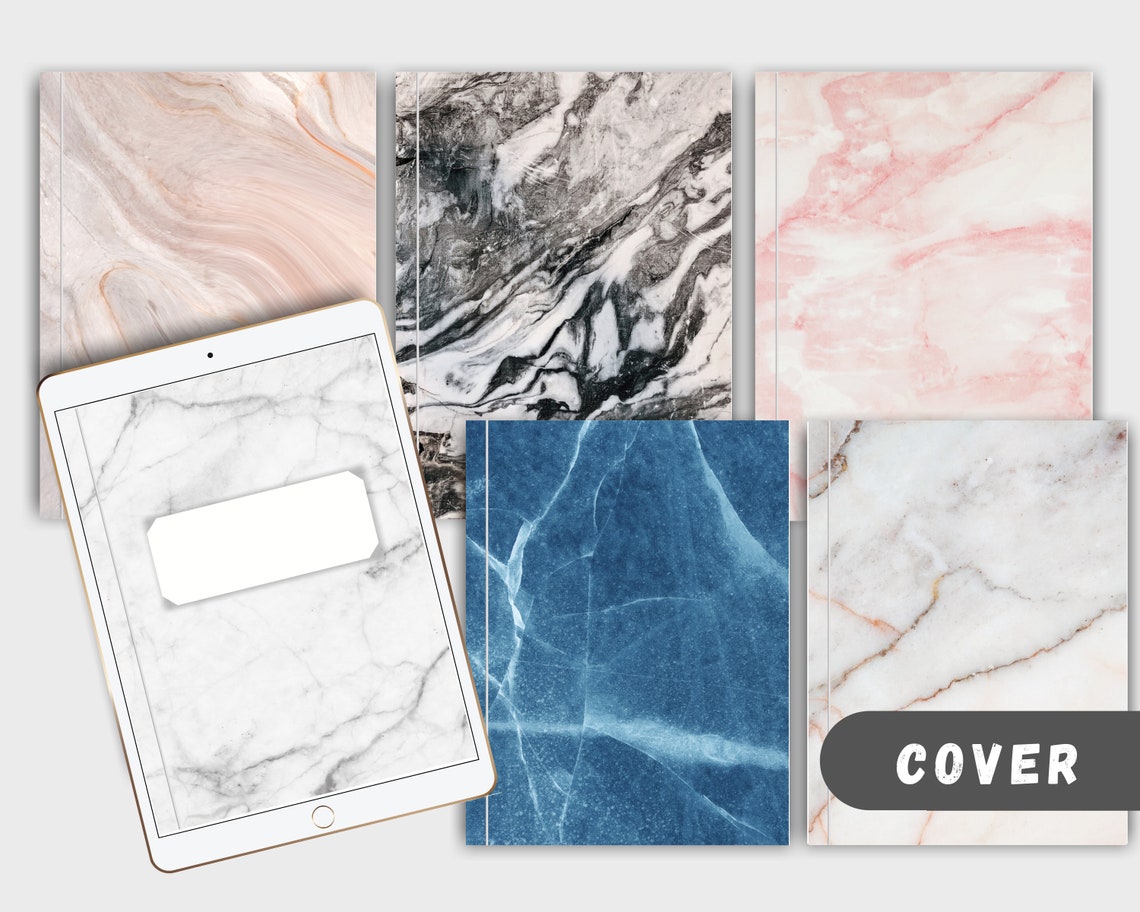 9 digitale Planer Cover Goodnotes Deckblatt Planer Cover Marmor ...