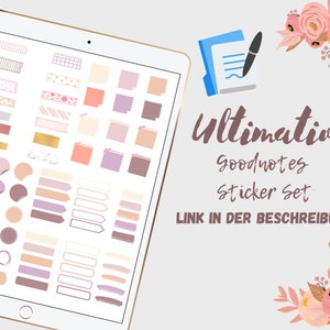 Digitale Sticker Goodnotes deutsch 500 digitale Sticker für | Etsy