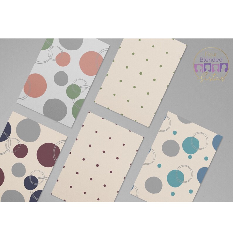 Circle and Dots Digital Paper Pack Printable Download - Etsy