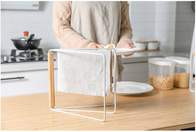 Folding Iron Dishcloth Towel Rack Kitchen Hand Towel Drying - Etsy