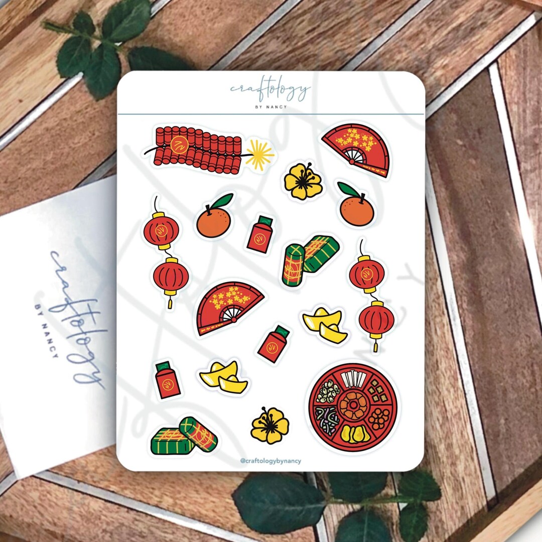 Lunar New Year Stickers for Kids, Vietnamese New Year Stickers for ...