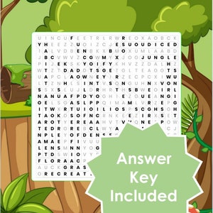 Forest Word Search Printable PDF. Large Word Search Puzzle. - Etsy ...