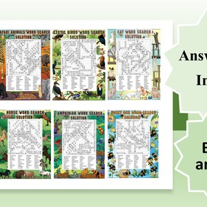 8 Word Search Printable Pdf's. Large Word Search Puzzles. - Etsy