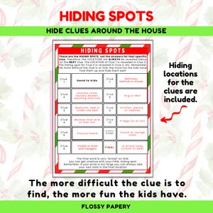 Candy Cane Indoor Scavenger Hunt, Christmas Treasure Hunt, Printable ...