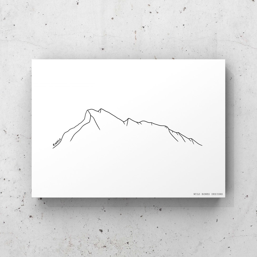 Banff Rundle Mountain Scene Wall Art -art Print -banff National Park ...
