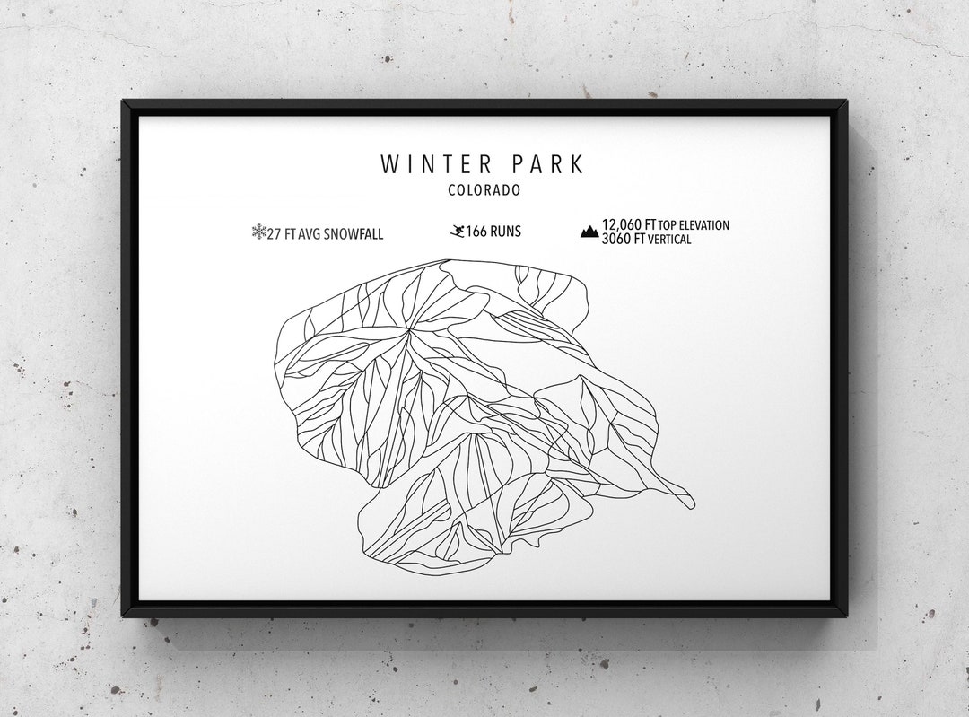 Winter Park Ski Map -digital Download -winter Park Resort Colorado -ski ...