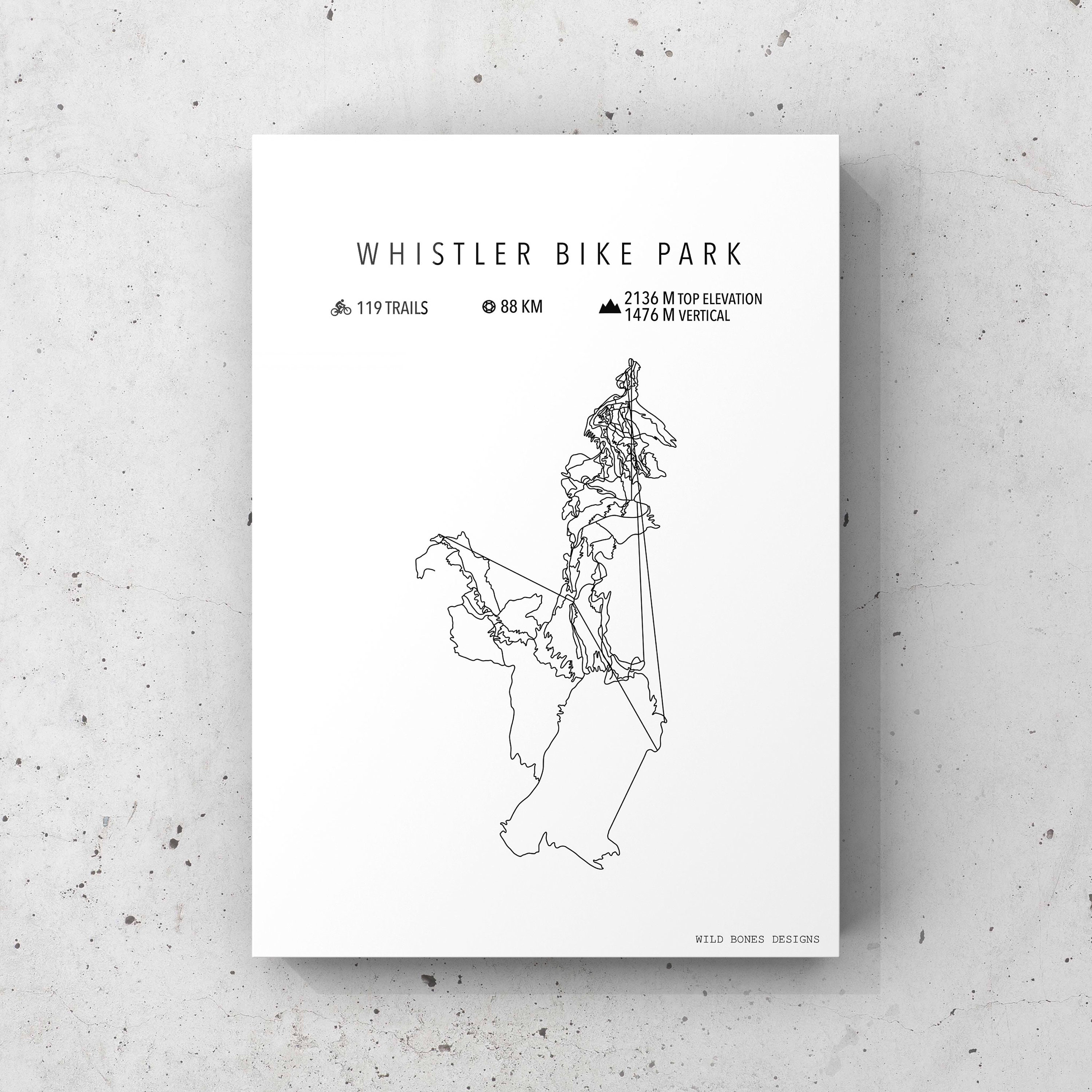 Whistler Bike Park Mountain Bike Map -digital Download -bike Art ...