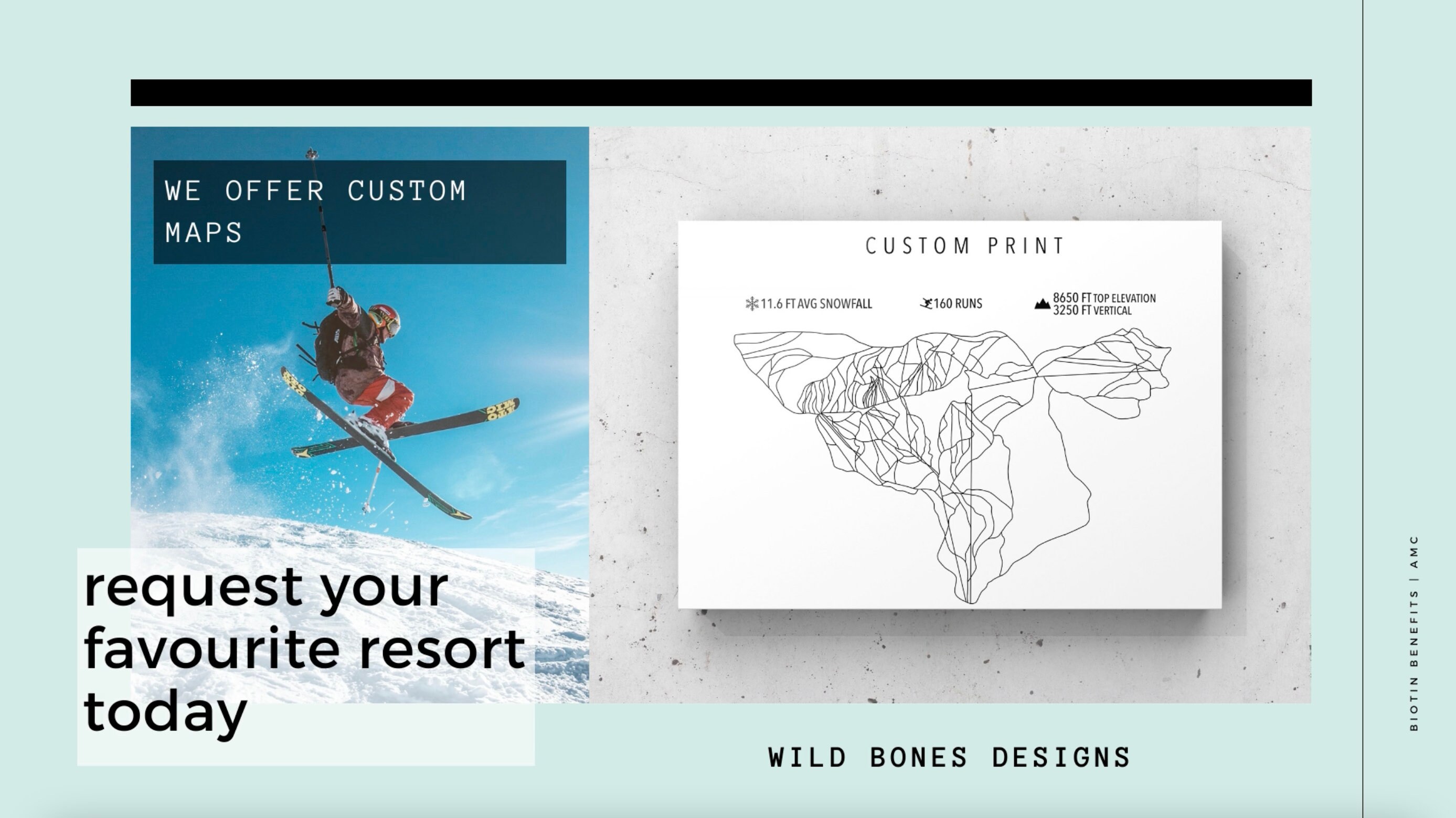 Banff Sunshine Ski Map Physical Print banff Sunshine Alberta | Etsy