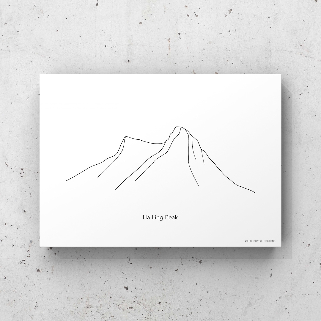 Ha Ling Peak Wall Art -ha Ling Art Print -ha Ling Mountain -landscape ...