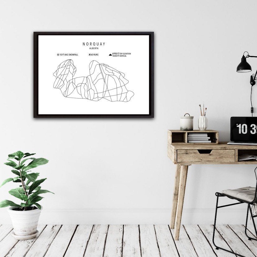 Custom Ski Map, Digital Print, Request a Resort, Custom Ski Poster ...