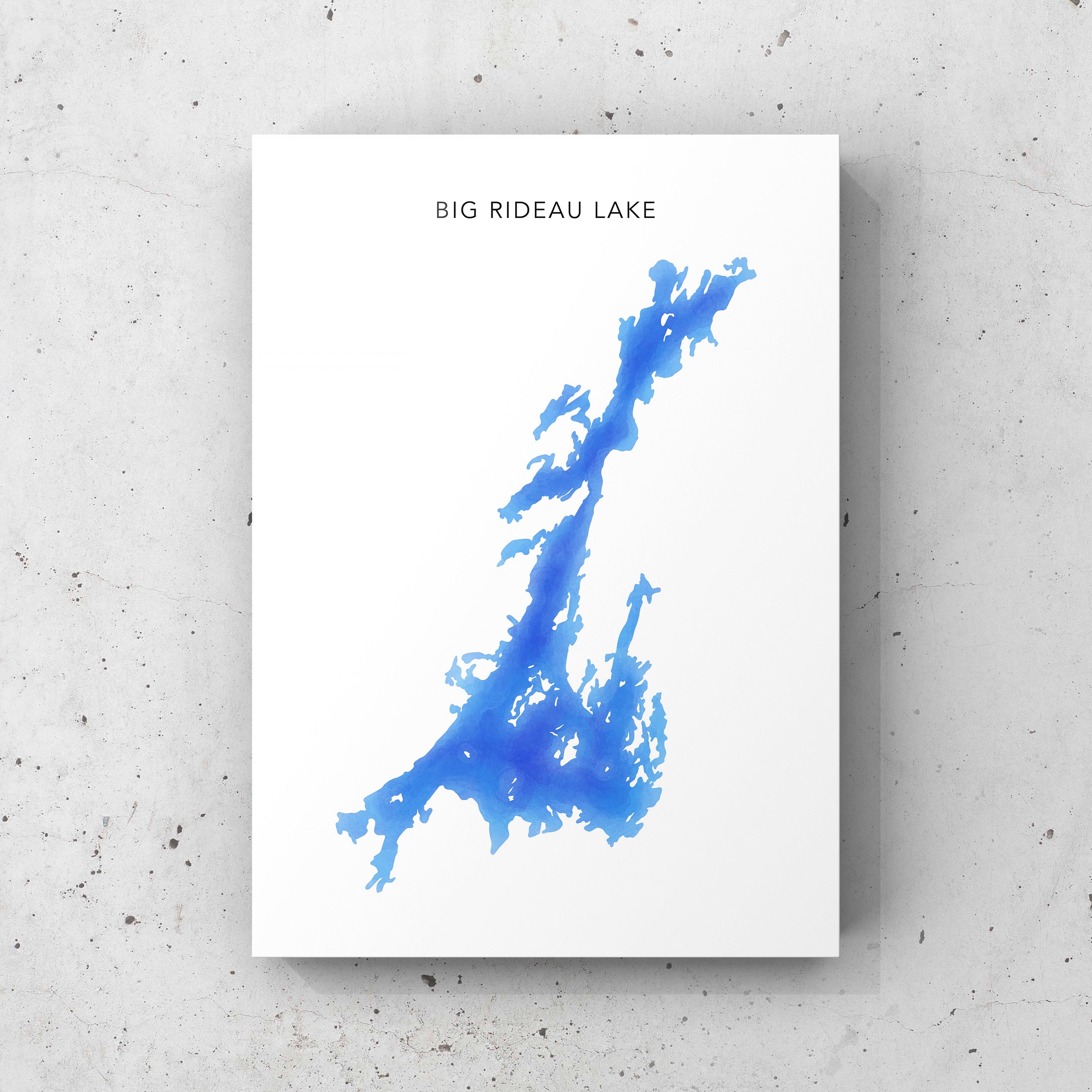 Big Rideau Lake Map physical Print cottage Gifts lake Art - Etsy