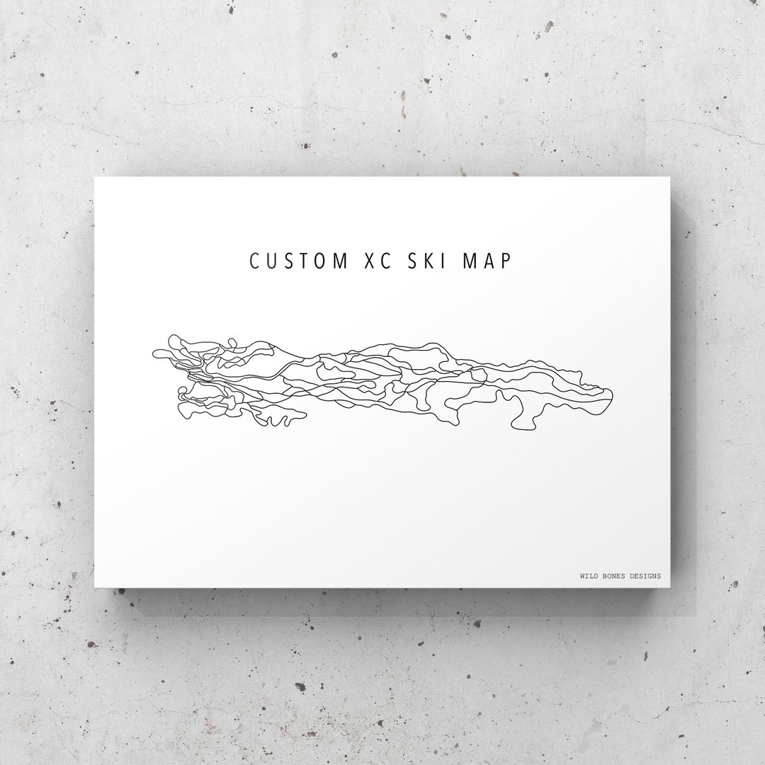 Custom Cross Country Ski Map -physical Print -request a Trail Print ...