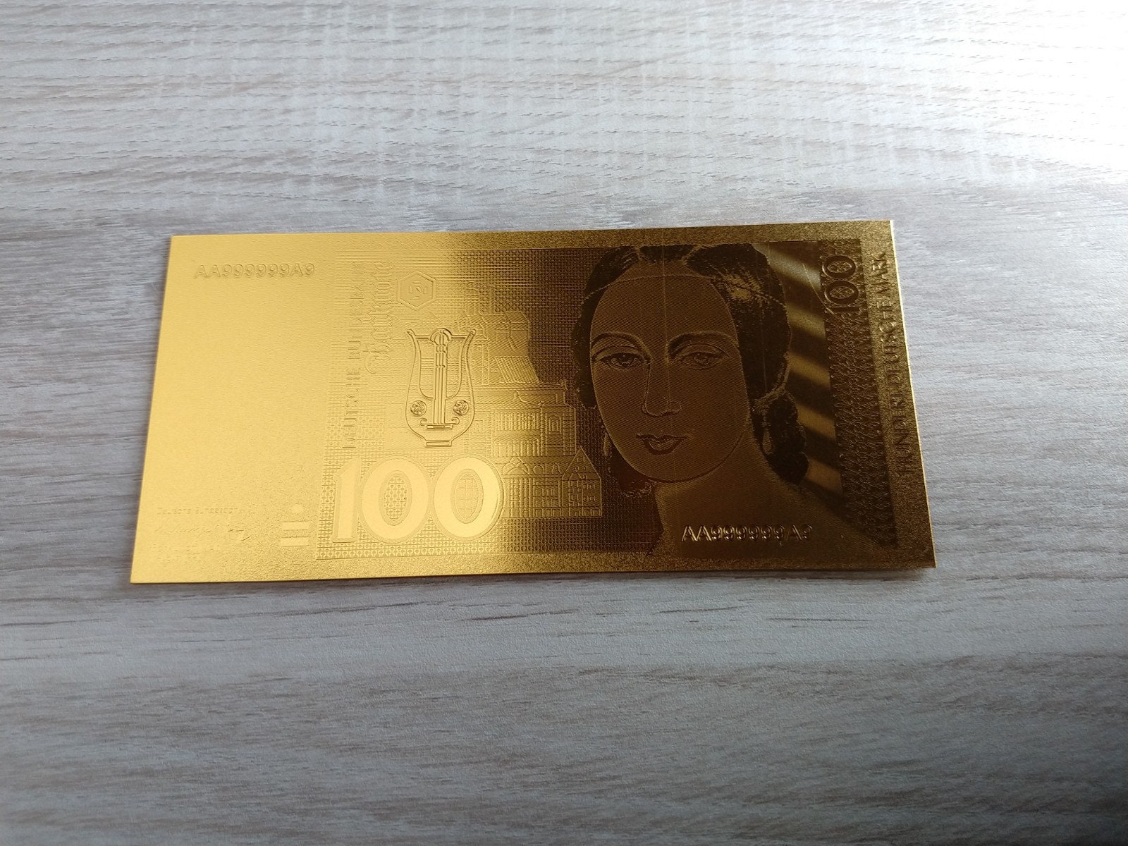 German Mark: Complete Set Golden Banknotes Deutsche Mark, 1990s. 8 Pcs ...