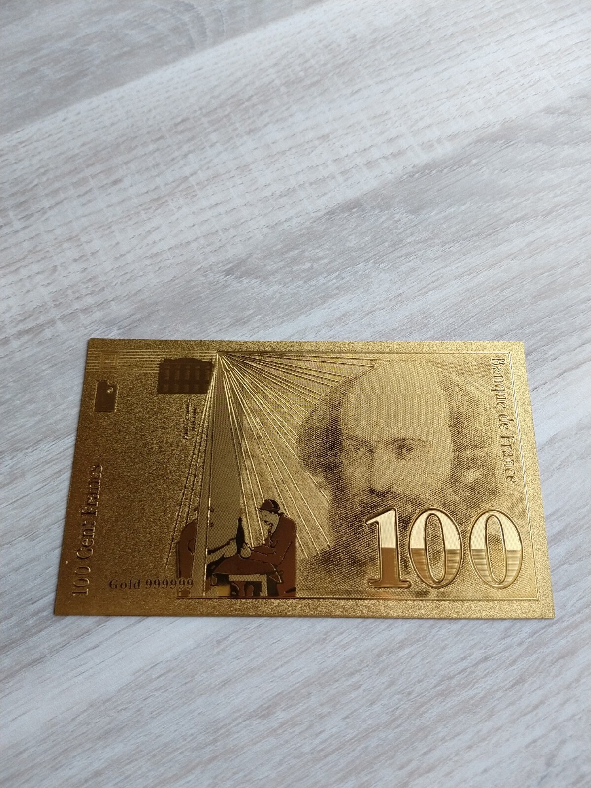 Complete Set Golden Banknotes French Franc (franc Français), 1990s. 4 ...