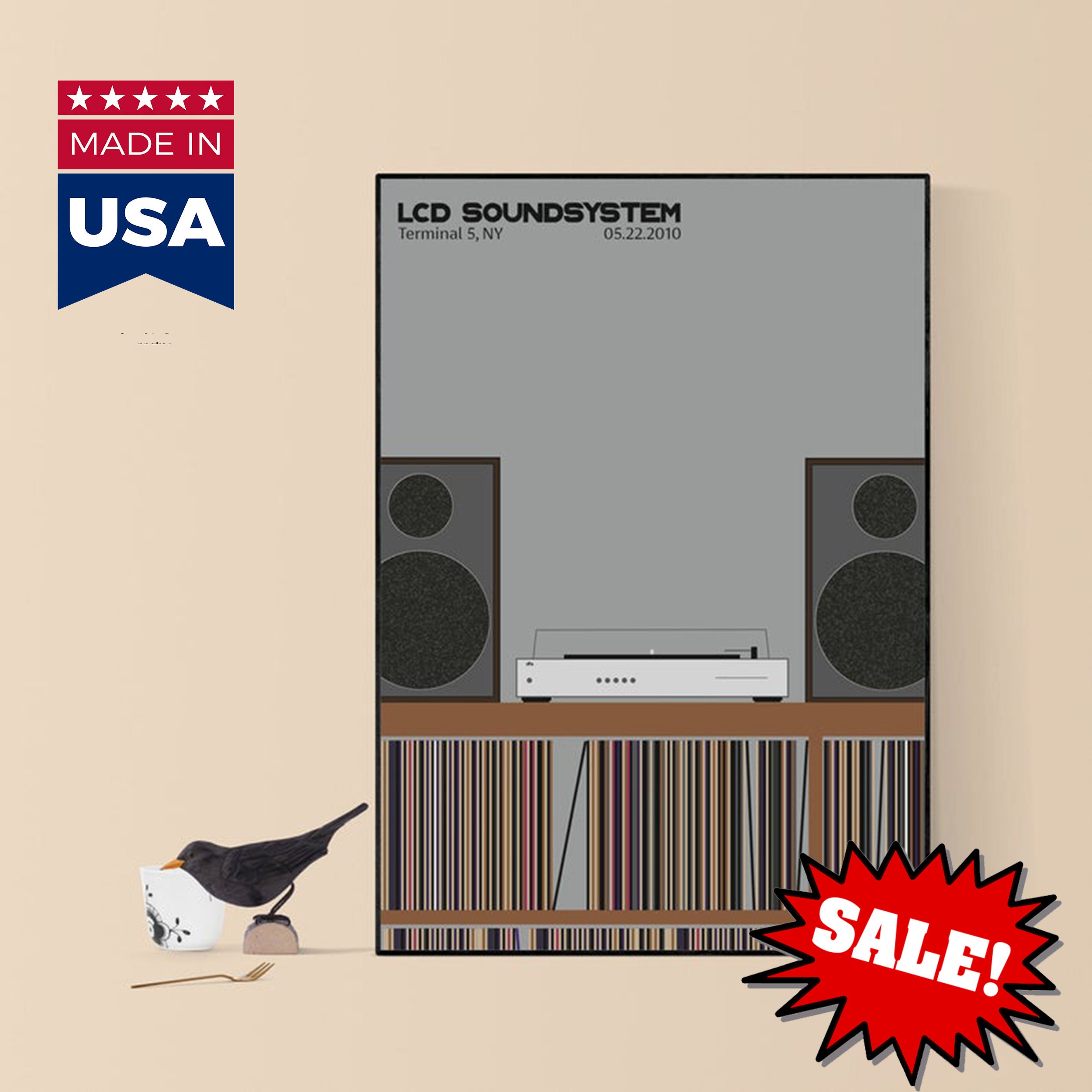 LCD Soundsystem Music Poster Record Player Vinyl | Etsy