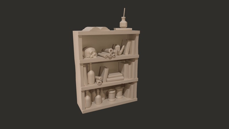 Full Bookcase (28mm Fantasy, Diorama) - Etsy