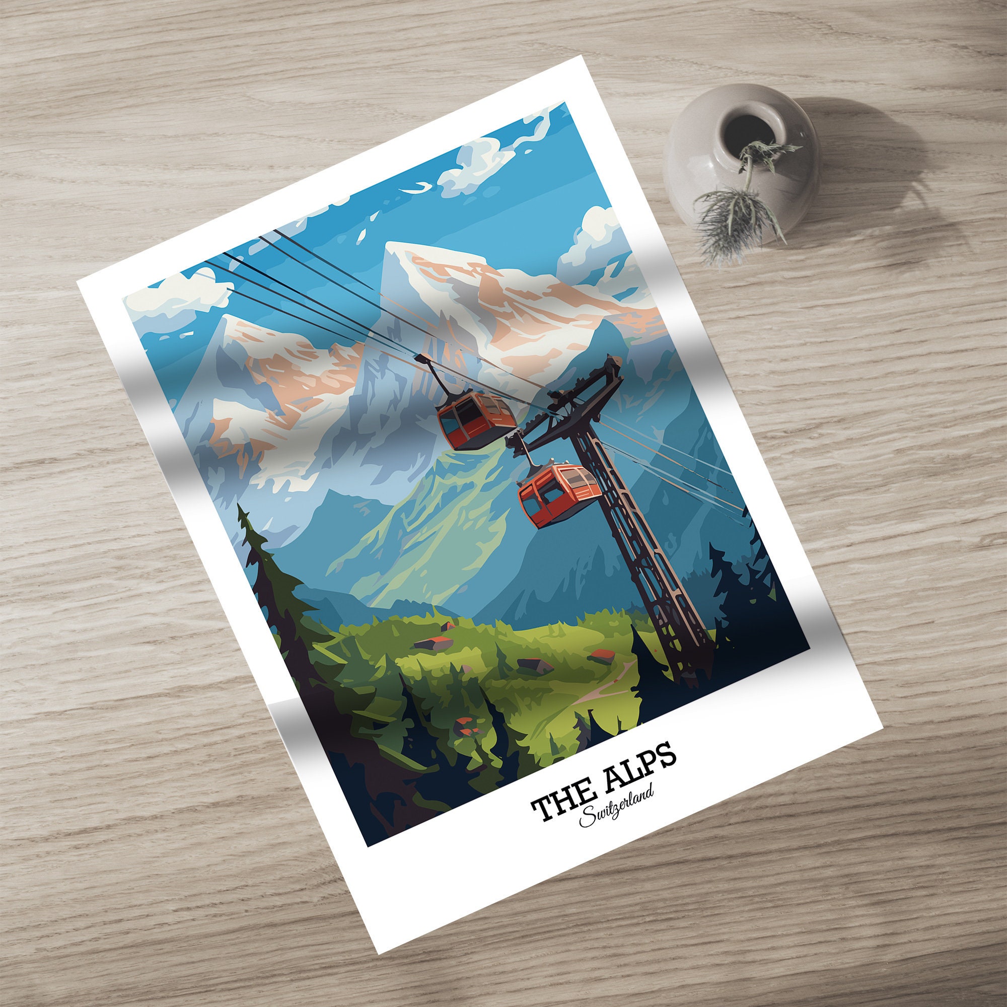 The Alps Digital Travel Poster Printable Wall Art for Home Decor and ...