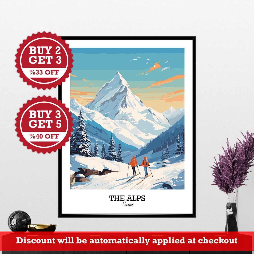 The Alps Digital Travel Poster - Printable Wall Art for Home Decor and ...