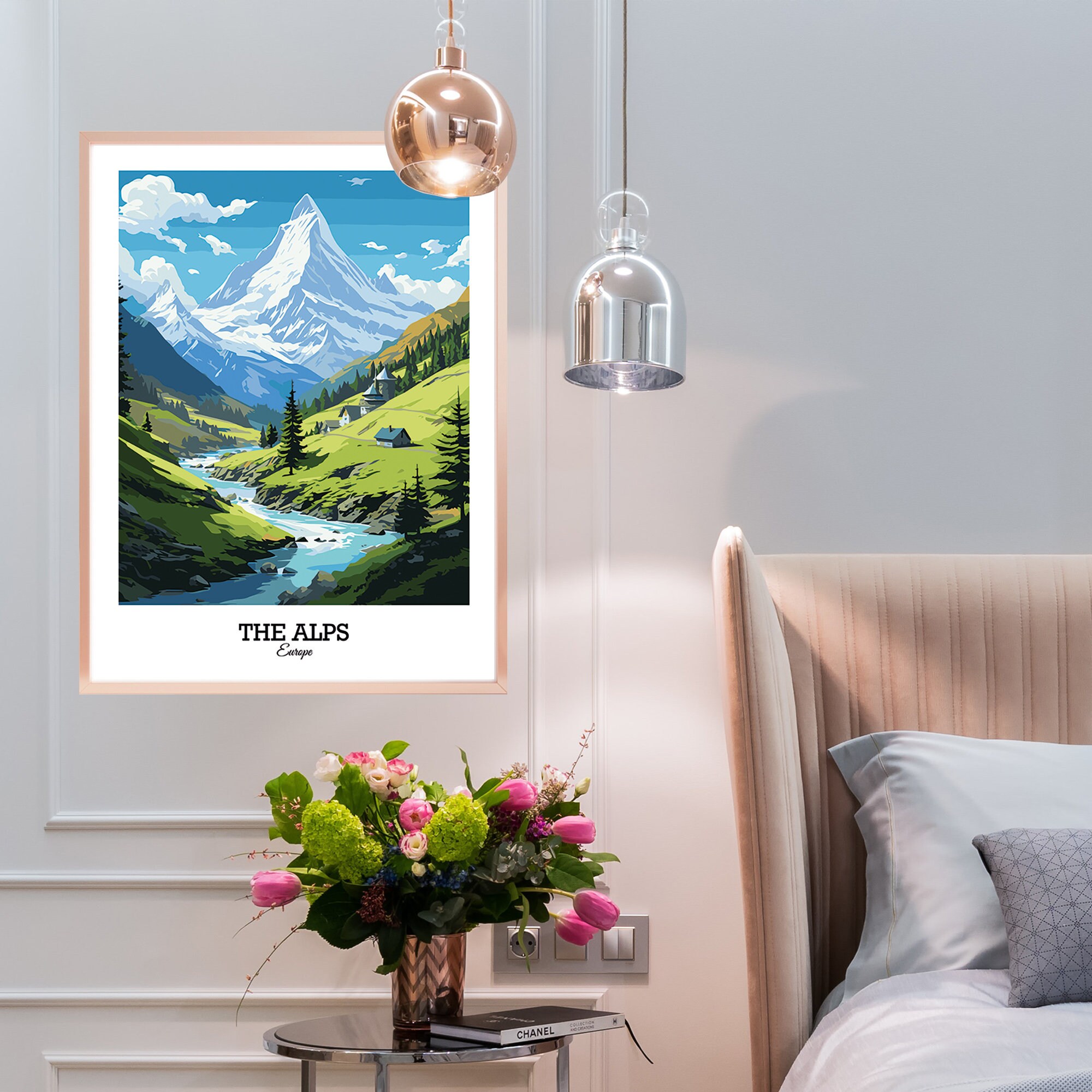 The Alps Digital Travel Poster Printable Wall Art for Home - Etsy