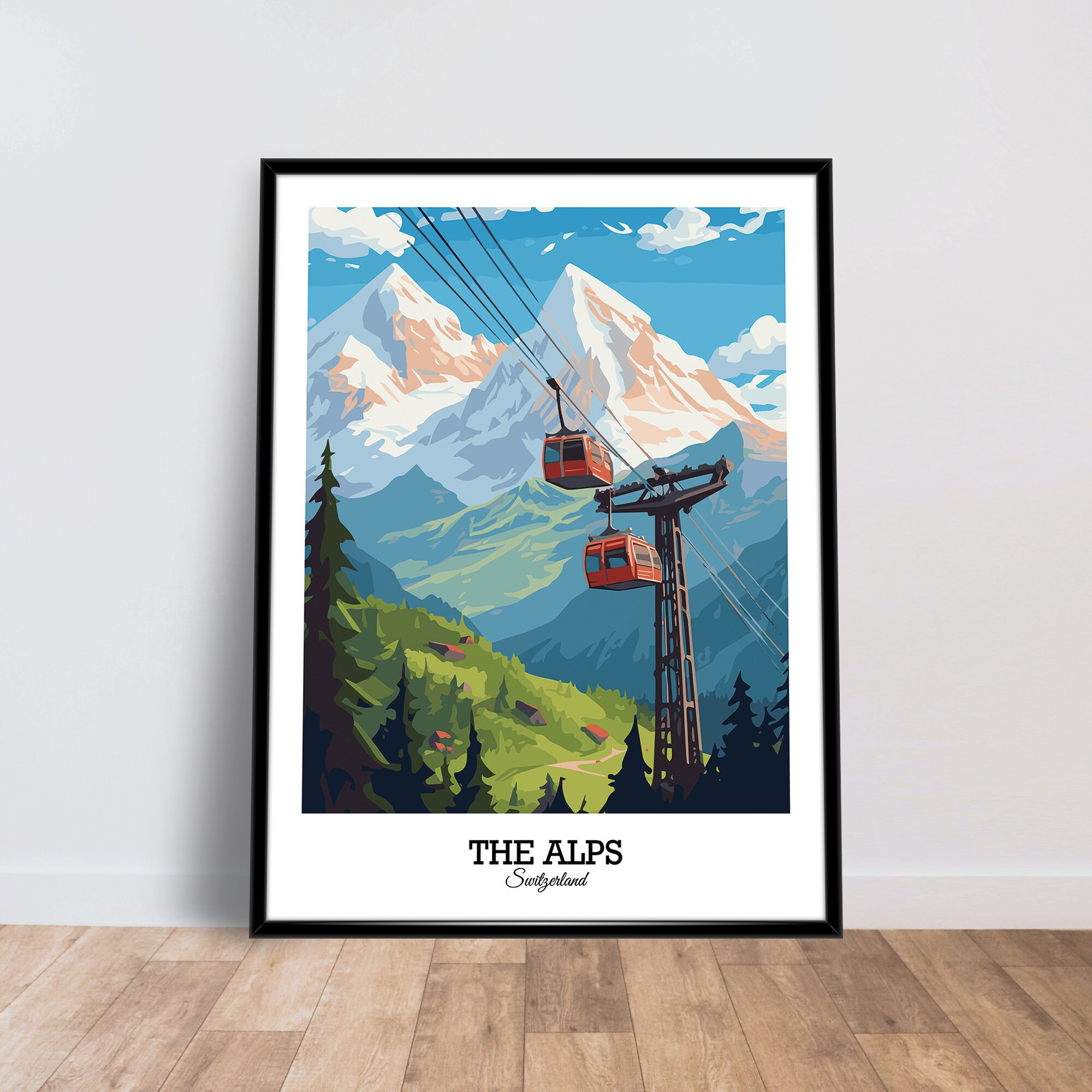 The Alps Digital Travel Poster Printable Wall Art for Home Decor and ...