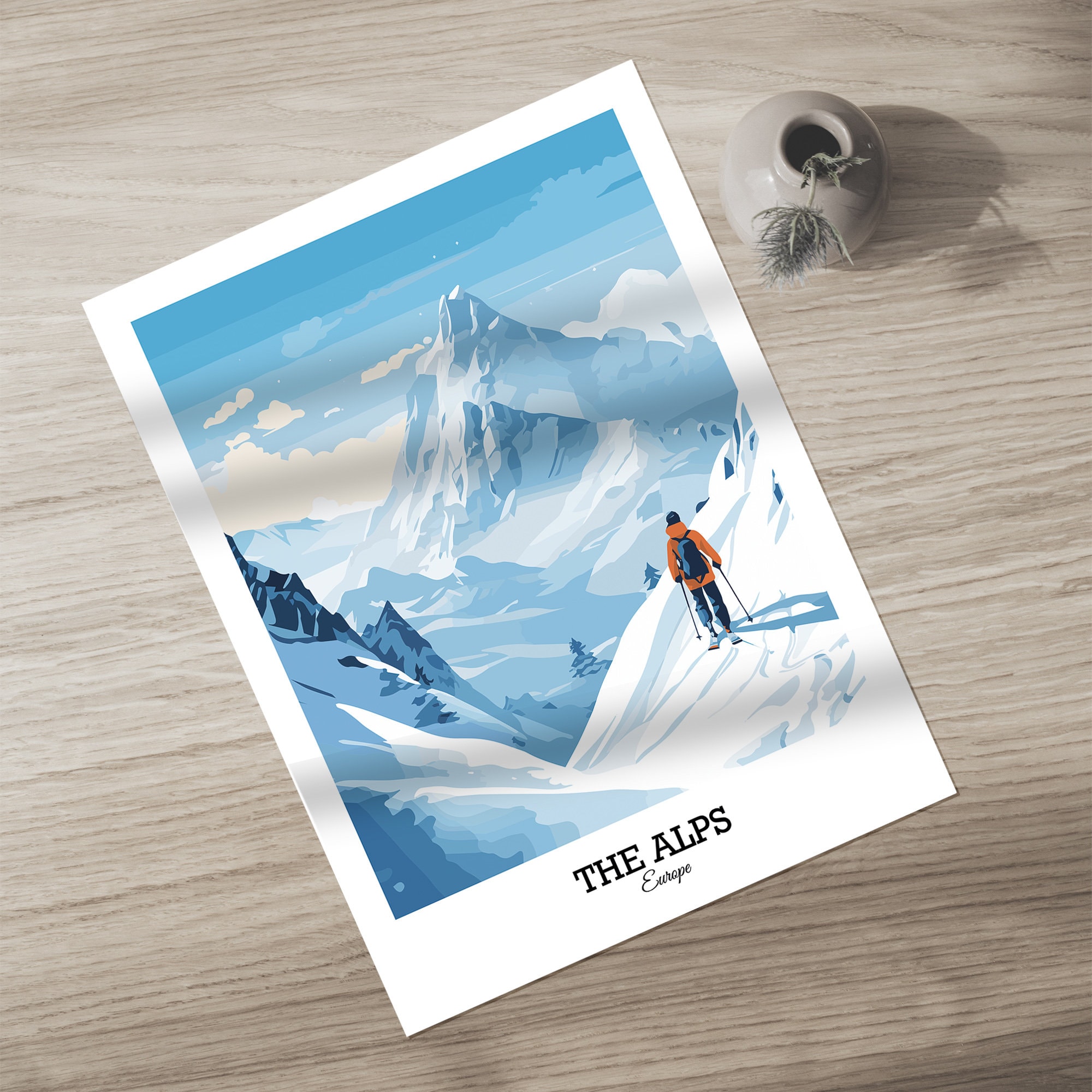 The Alps Digital Travel Poster Printable Wall Art for Home Decor and ...