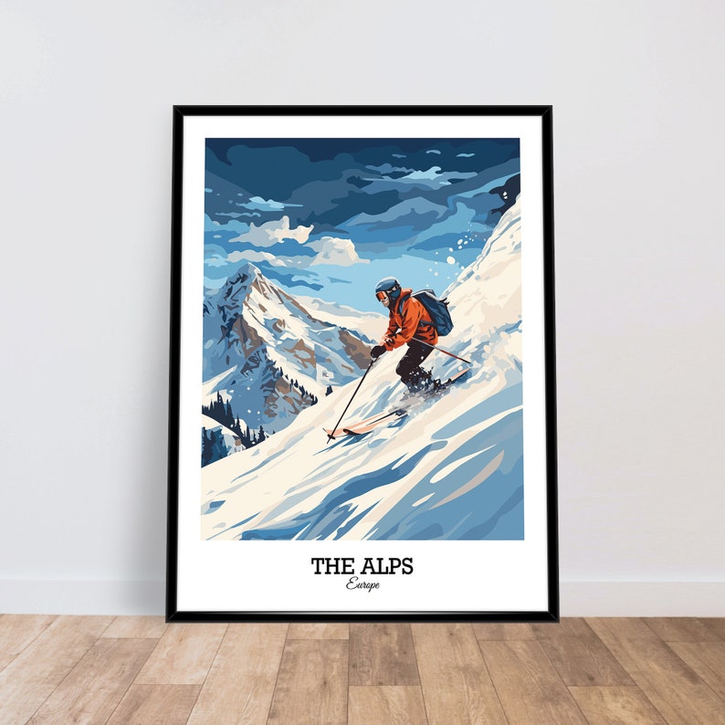 The Alps Digital Travel Poster - Printable Wall Art for Home Decor and ...