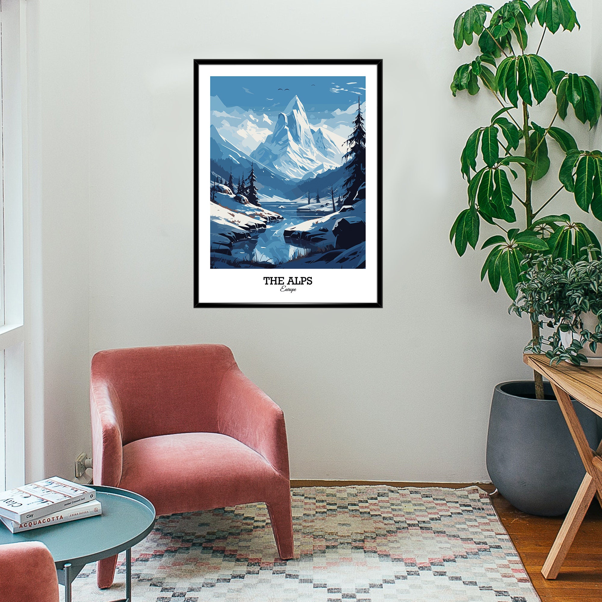 The Alps Digital Travel Poster Printable Wall Art for Home Decor and ...