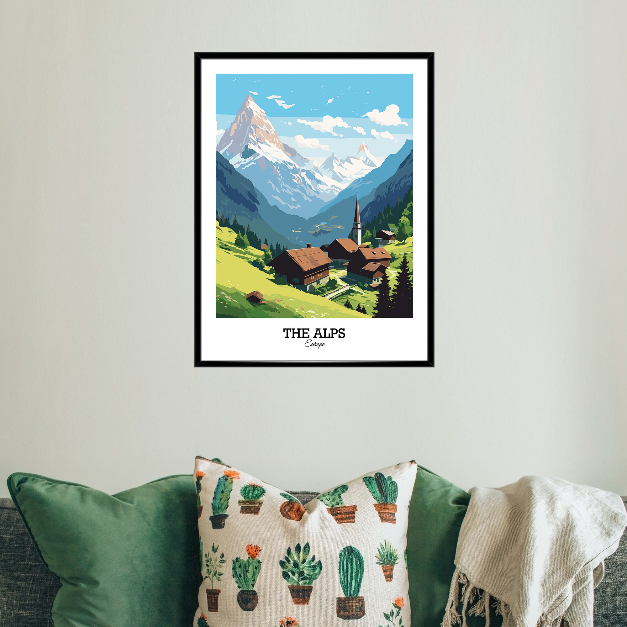 The Alps Digital Travel Poster Printable Wall Art for Home - Etsy