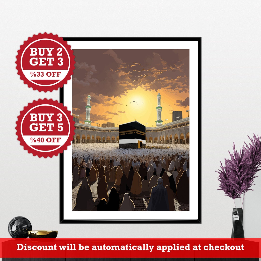 Masjid Al-haram Digital Poster - the Kaaba Digital Print - Islamic Wall ...