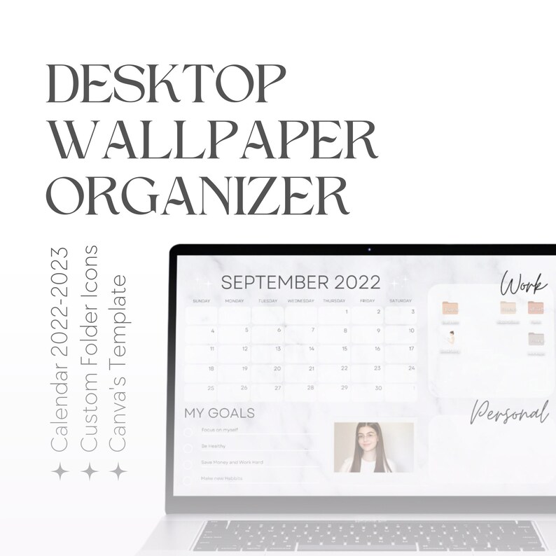 CALENDAR 2022 2023 | Desktop Organizer Wallpaper | Folder Icons | Mac ...