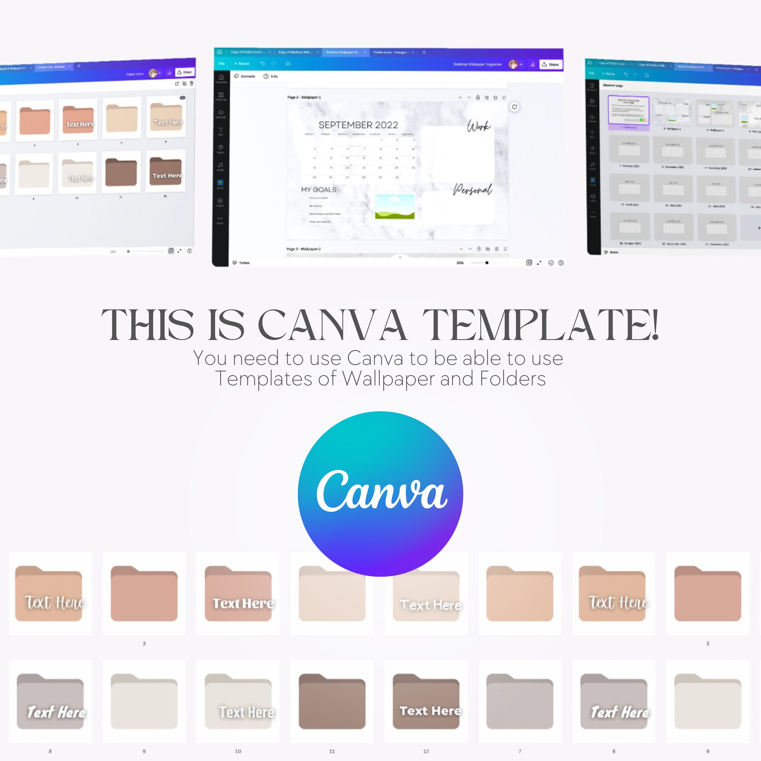 CALENDAR 2022 2023 | Desktop Organizer Wallpaper | Folder Icons | Mac ...