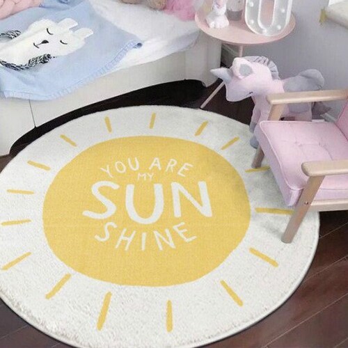 You're My Sunshine Rug Yellow Rug Cute Mat Bedroom - Etsy