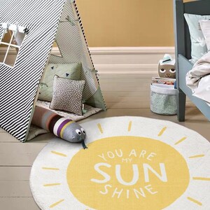 You're My Sunshine Rug Yellow Rug Cute Mat Bedroom Home Decor Kid's ...