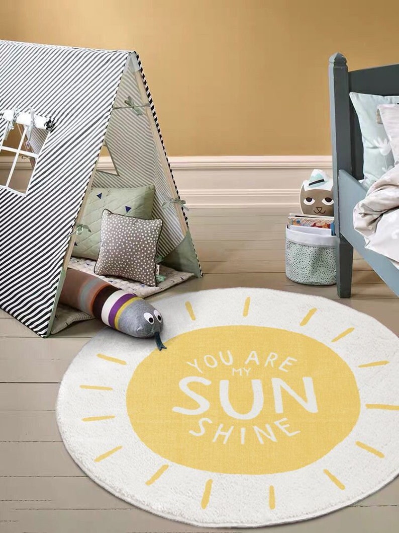 You're My Sunshine Rug Yellow Rug Cute Mat Bedroom - Etsy