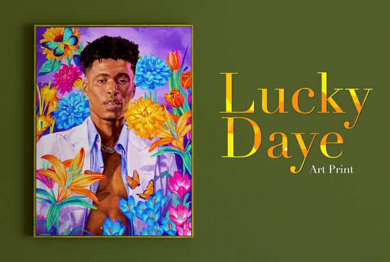 Lucky Daye Colorful Art Print Hip Hop R&B Artist Portrait - Etsy