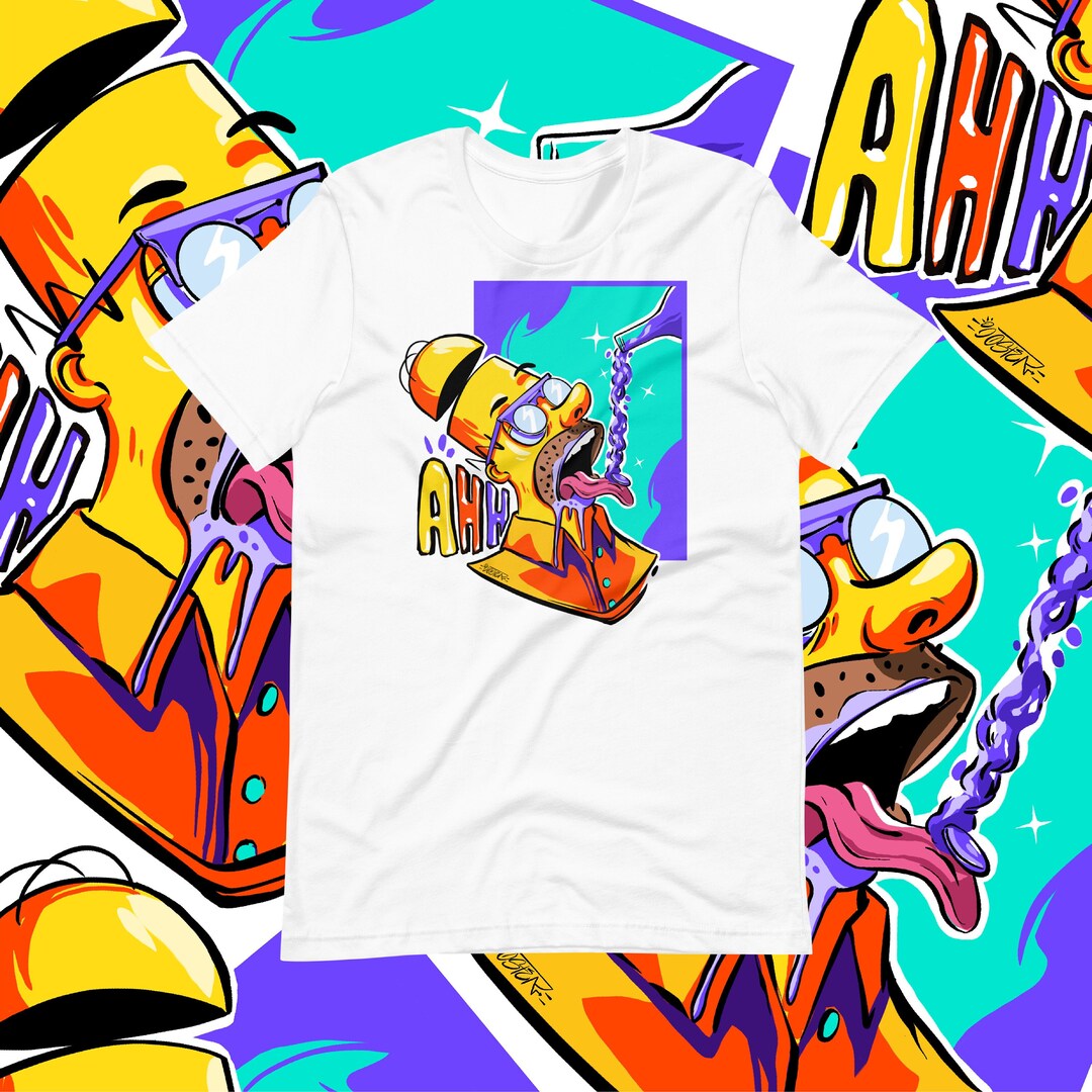 Homer Simpson Cartoon T-shirt | Unisex Short-sleeve - Etsy